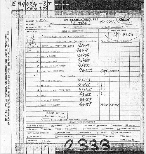 THE SOURCE - E.M.I. Master Reel - E94024